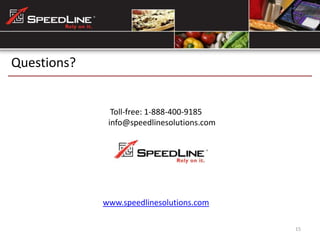 Pizza Point Of Sale System - SpeedLine Overview | PPT