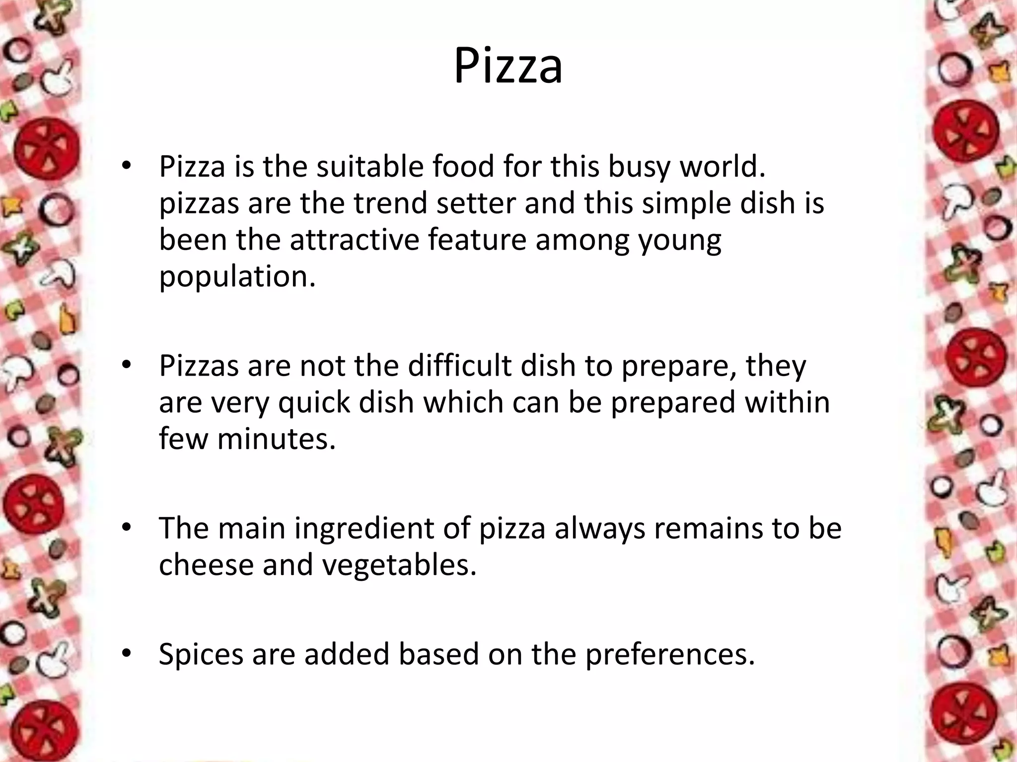 Pizza preparation steps | PPTX