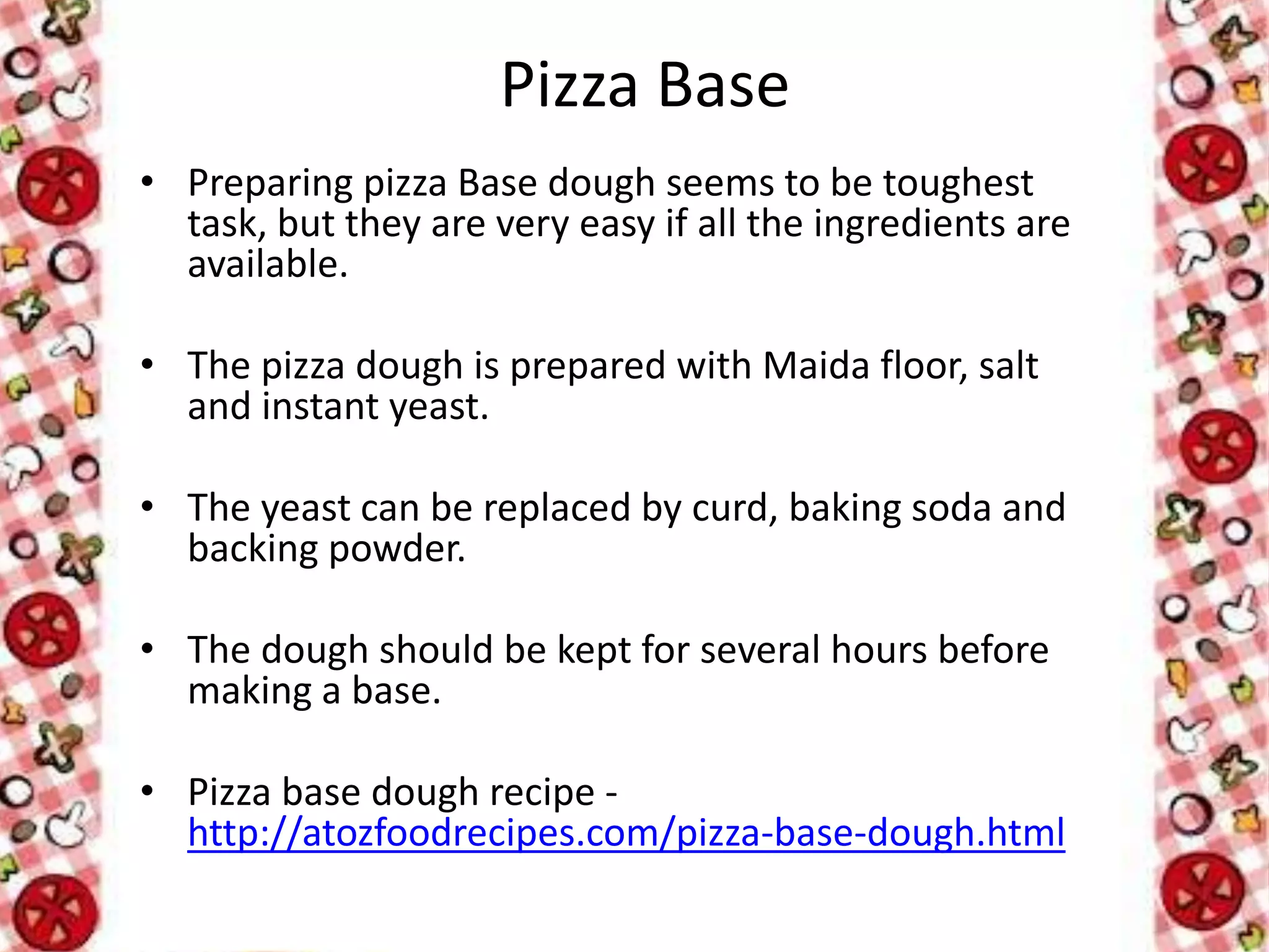 Pizza preparation steps | PPTX