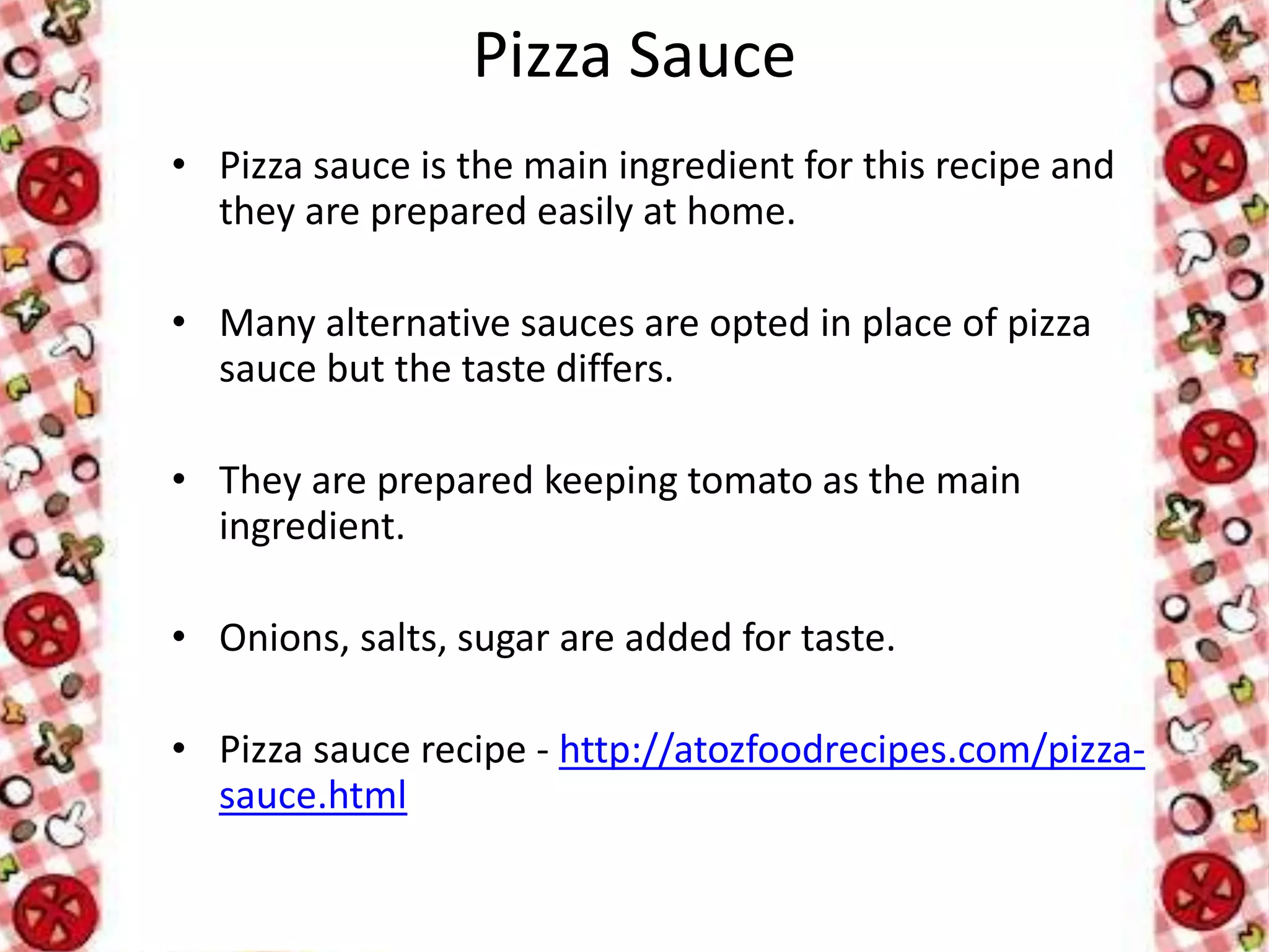 Pizza preparation steps | PPTX