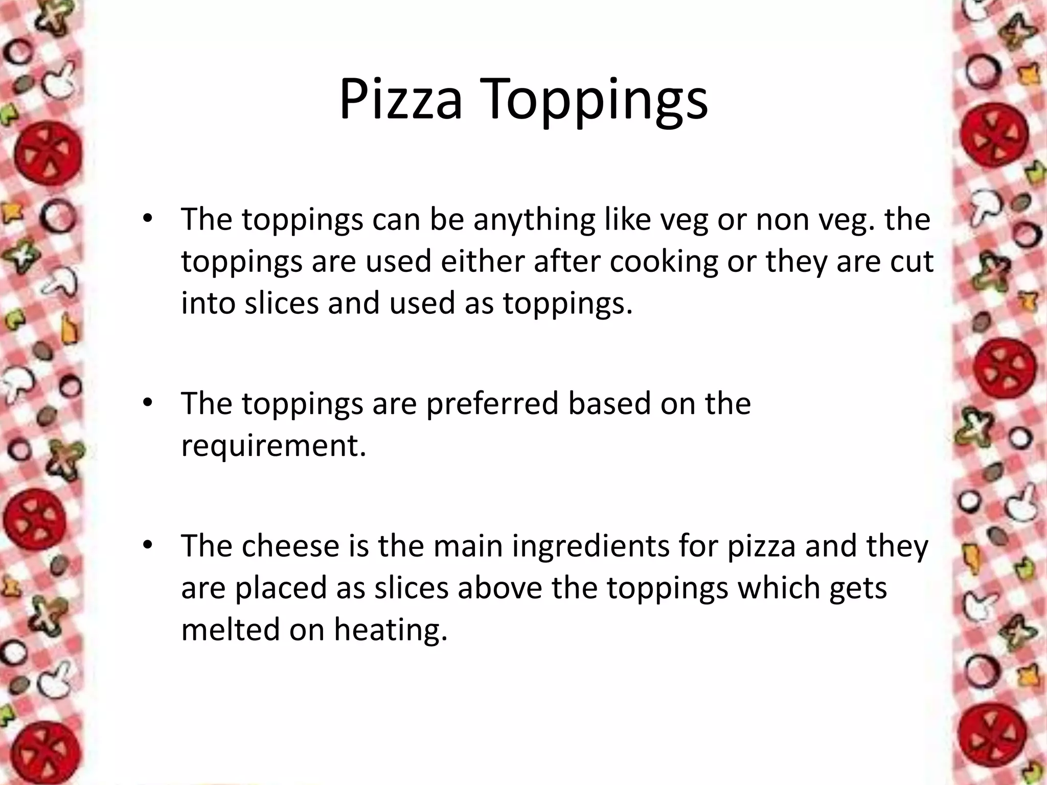 Pizza preparation steps | PPTX
