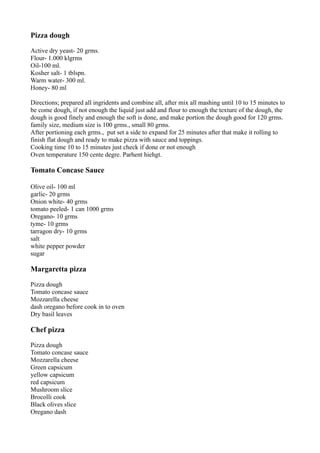 Pizza recipe | ODT | Cooking | Food & Drink
