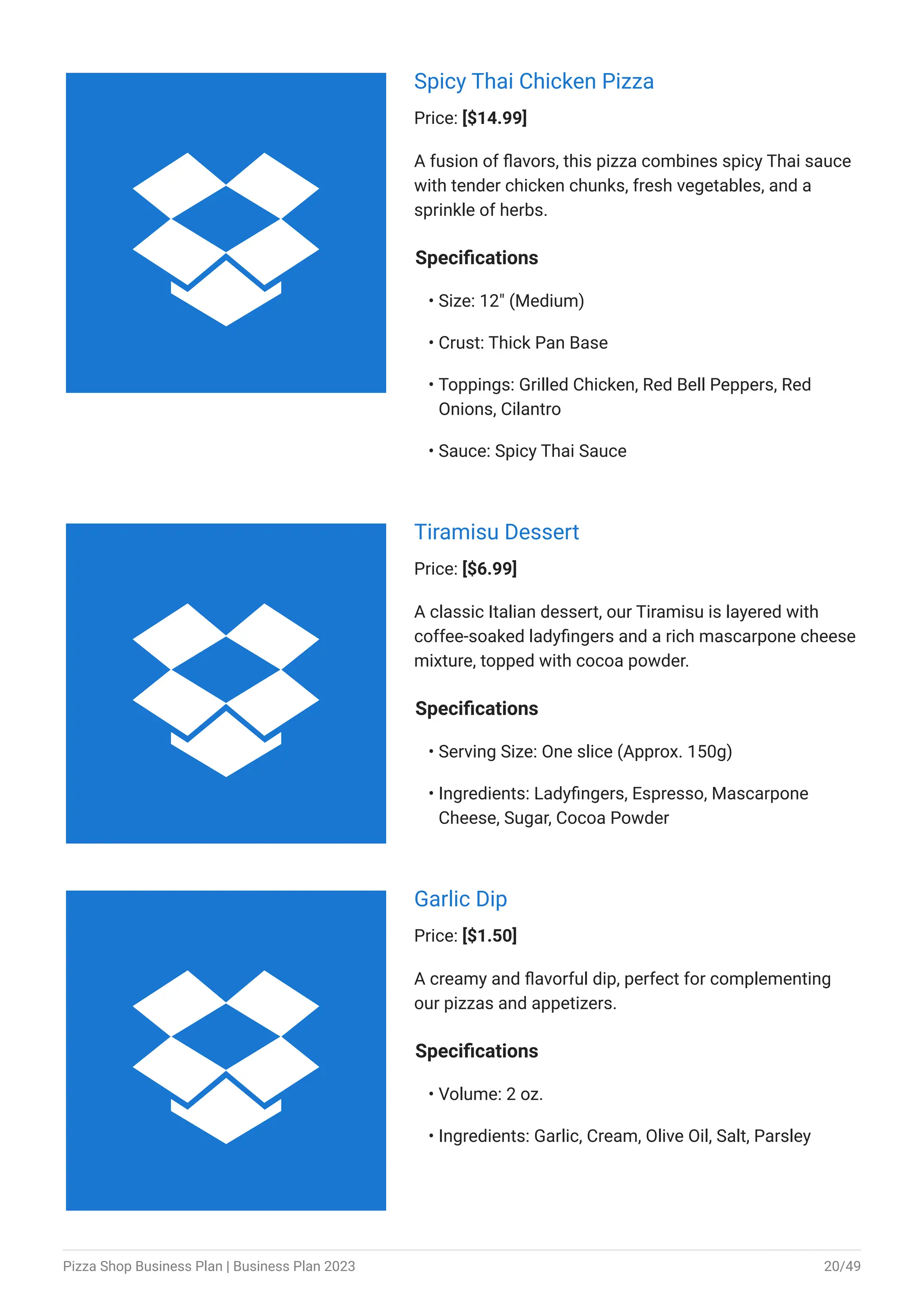 pizza shop business plan example | upmetrics | PDF