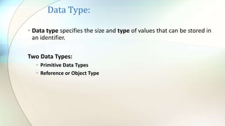 Pj01 3-java-variable and data types | PPT