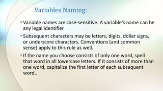 Pj01 3-java-variable and data types | PPT
