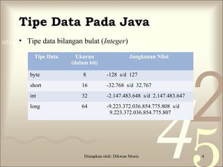 Pemrograman Berorientasi Objek I (Modul II) | PPT