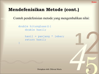 Pemrograman Berorientasi Objek I (Modul V) | PPT