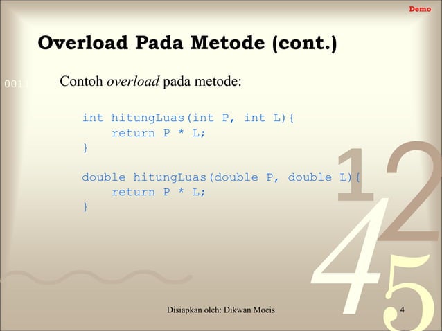 Pemrograman Berorientasi Objek (Modul VI) | PPT