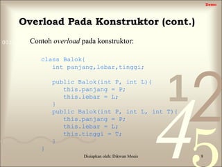 Pemrograman Berorientasi Objek (Modul VI) | PPT