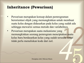 Pemrograman Berorientasi Objek (Modul VI) | PPT