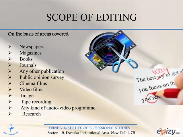 PRINT JOURNALISM II- OBJECTIVES OF EDITING | PPT