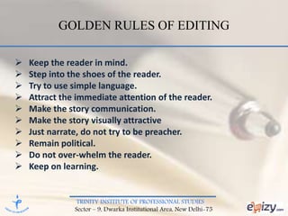 PRINT JOURNALISM II- PRINCIPLES OF EDITING | PPTX