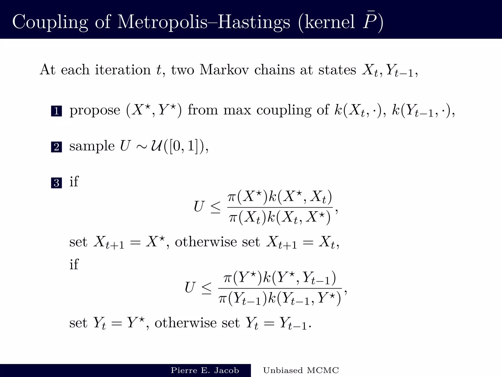 Unbiased MCMC with couplings | PDF