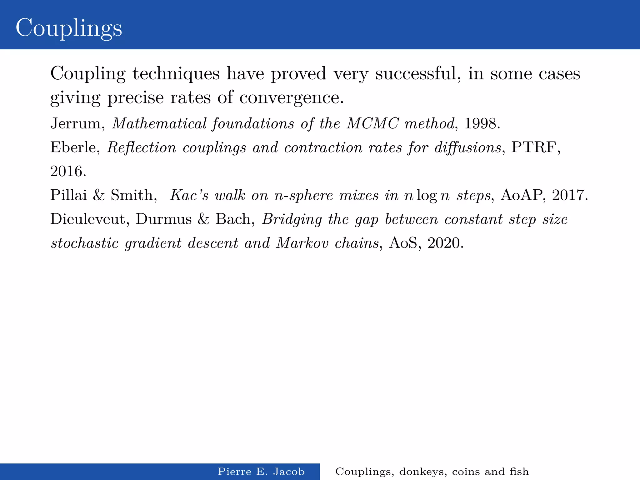 Couplings of Markov chains and the Poisson equation | PDF | Physics ...