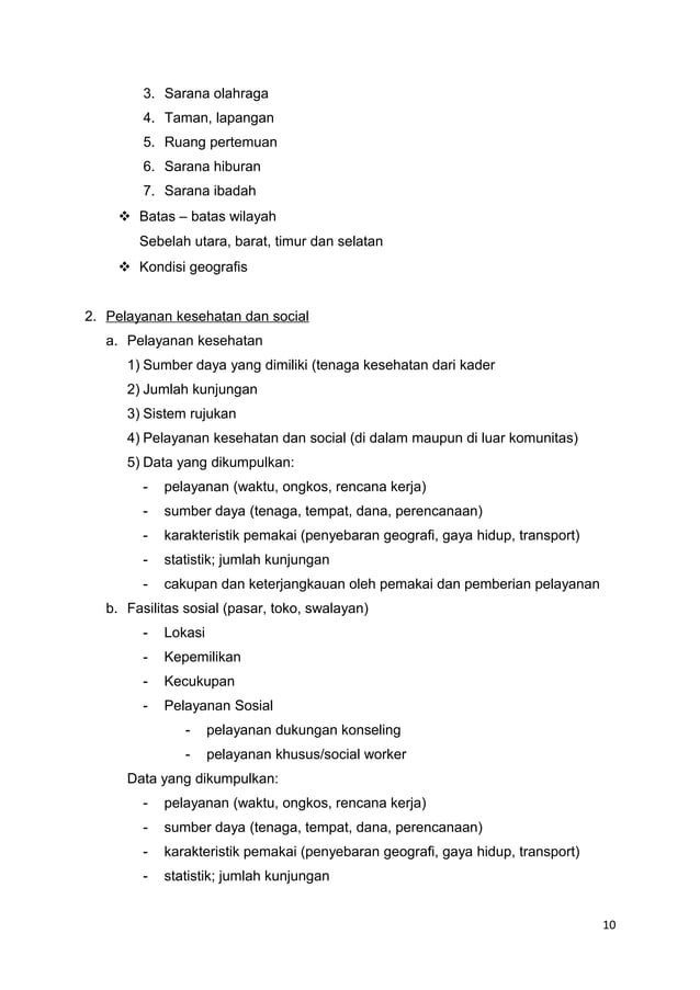 format pengkajian keperawatan komunitas | DOC