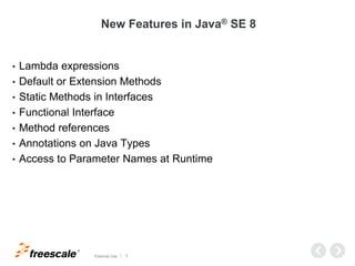 New features in java se 8 | PDF