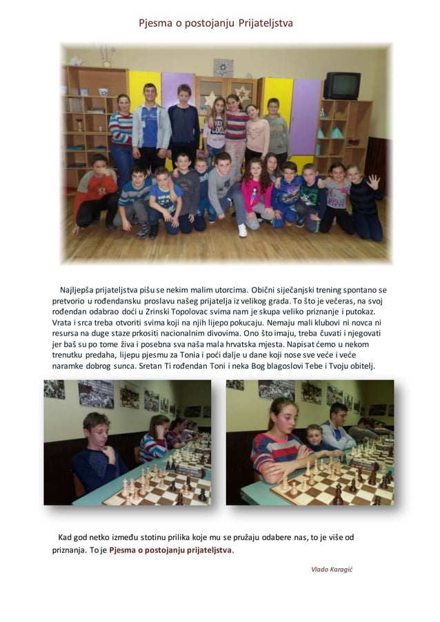Pjesma o postojanju Prijateljstva | DOCX