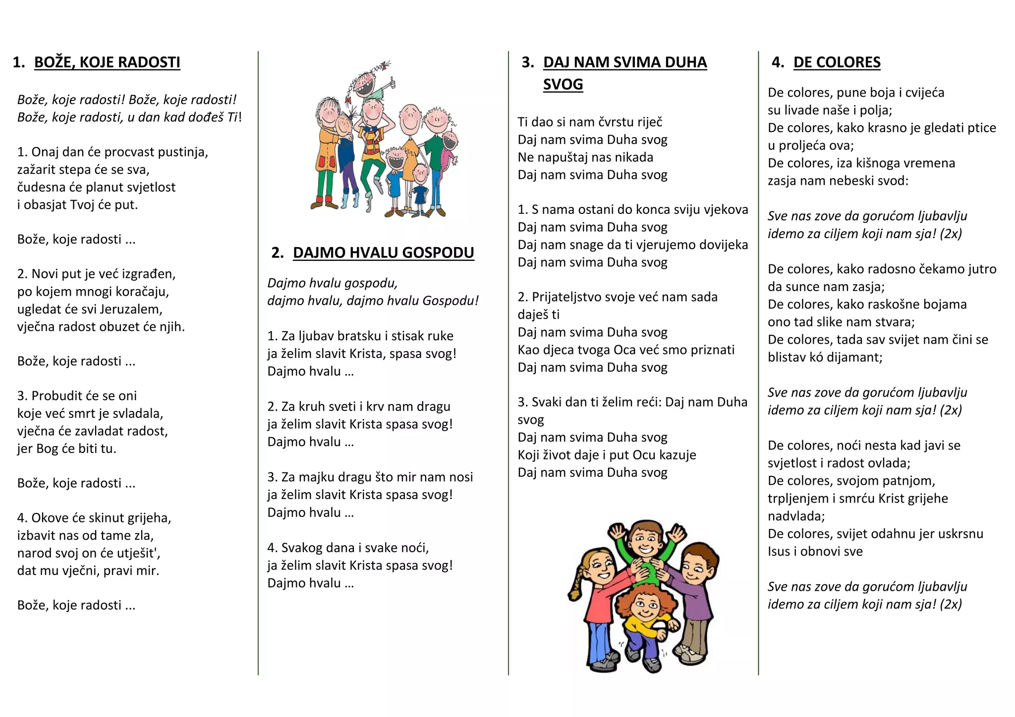 Pjesmarica DZ Zvončići | PPT