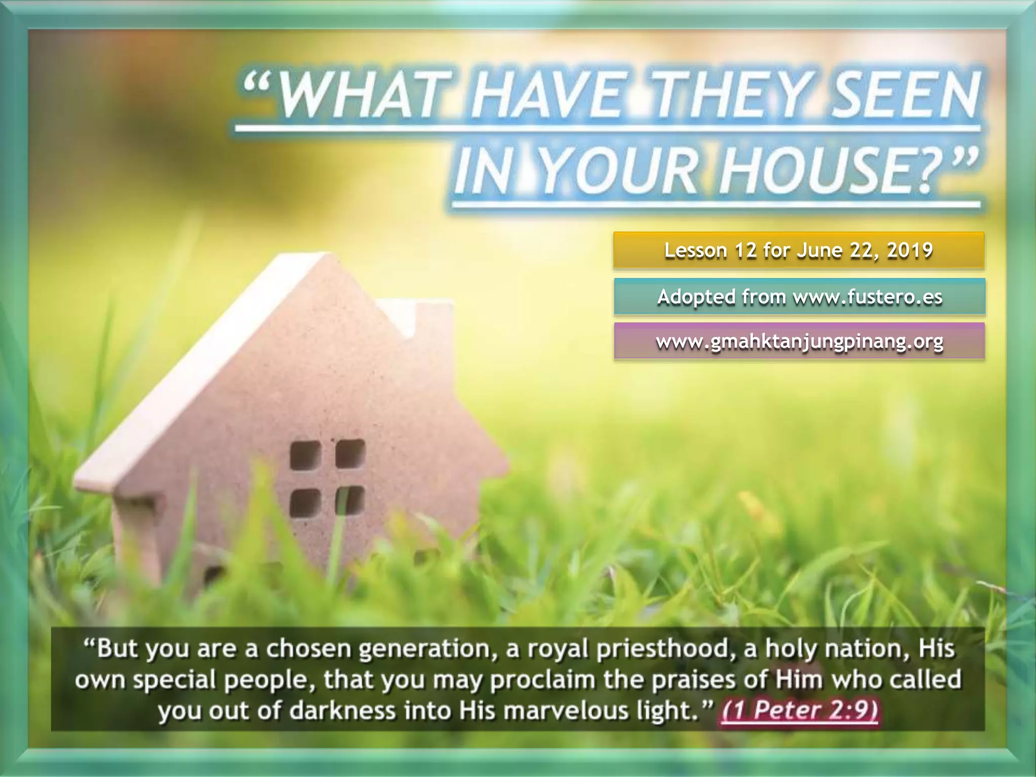 Sabbath school lesson 12, 2nd quarter 2019 | PPTX