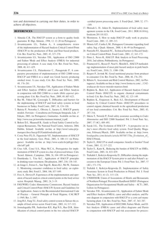 Implementation of Hazard Analysis Critical Control Points (HACCP) | PDF