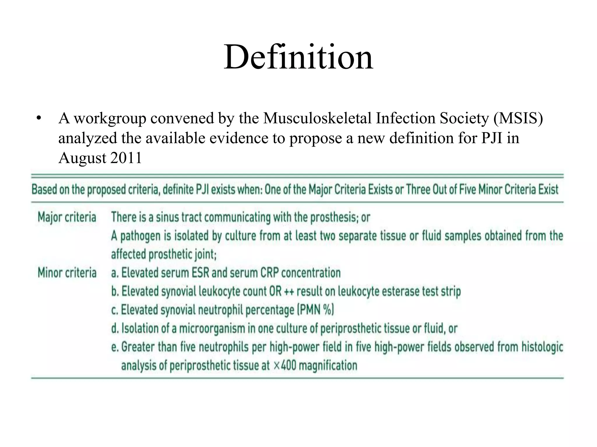 Periprosthetic Joint Infection | PPT