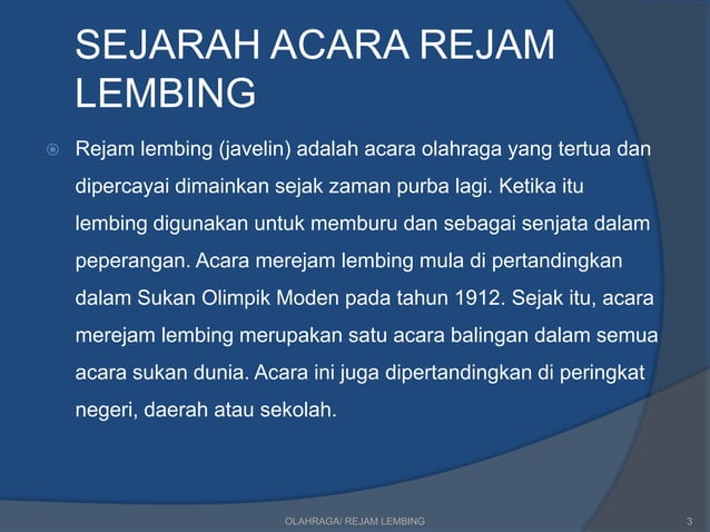 Pjk rejam lembing | PPTX