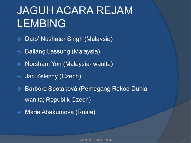 Pjk rejam lembing | PPTX