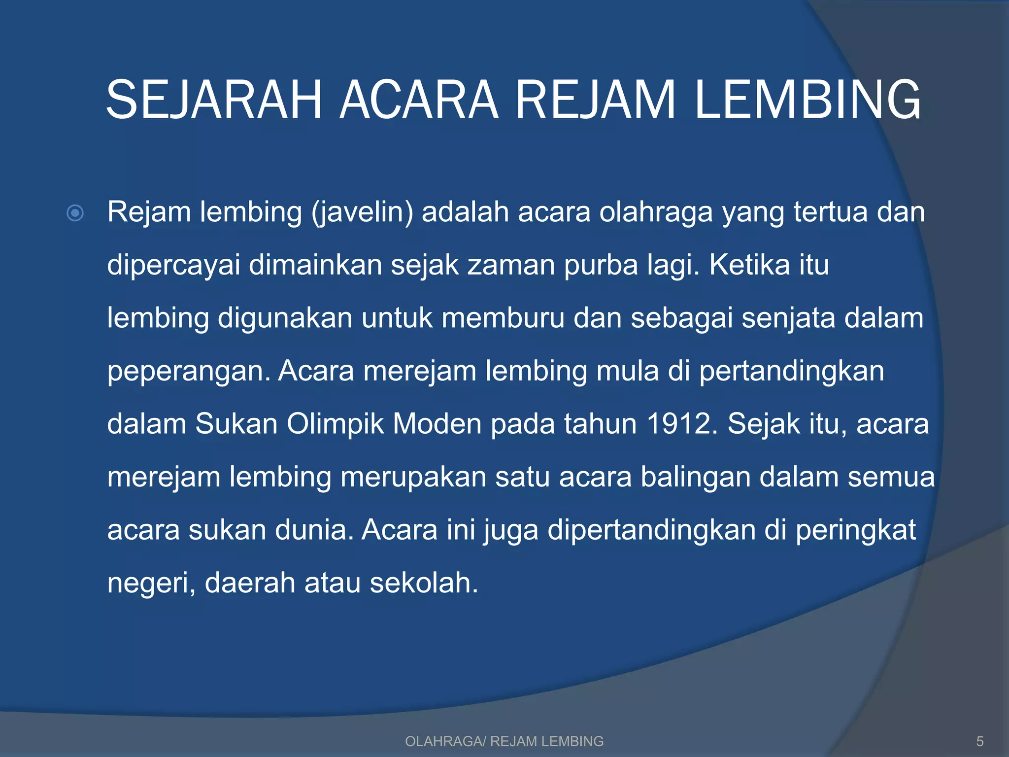 Pjk rejam lembing | PPTX