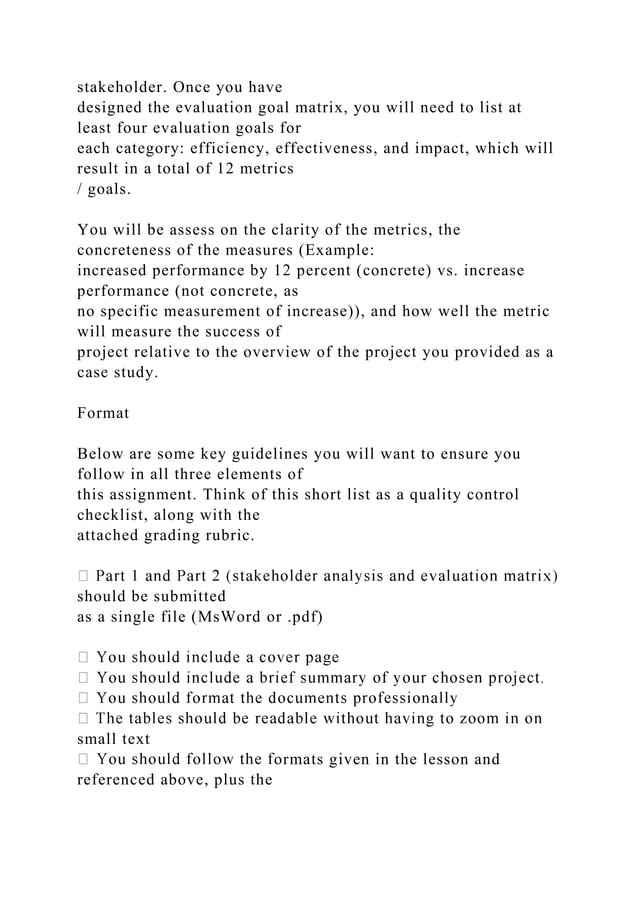 PJM6125 Project Evaluation Stakeholder Analysis & Eval.docx