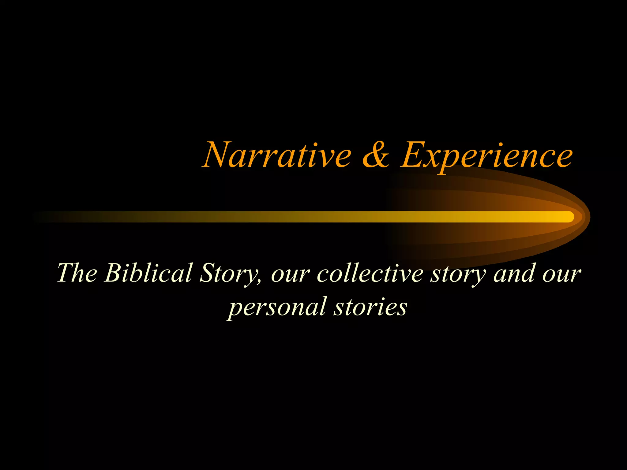 The Narrative-Storytelling Sermon | PPT