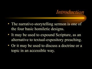 The Narrative-Storytelling Sermon | PPT