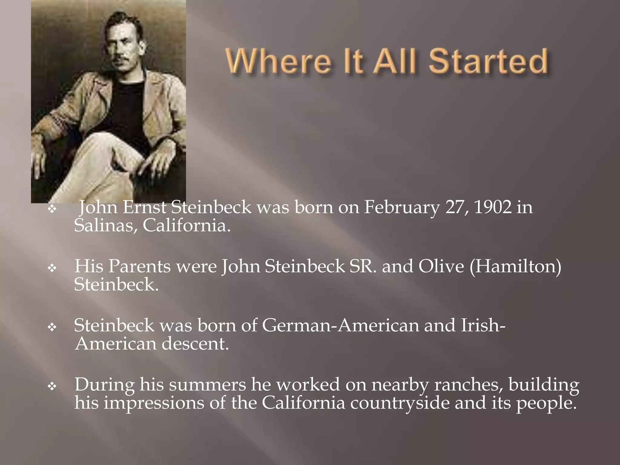 JOhn Steinbeck | PPT