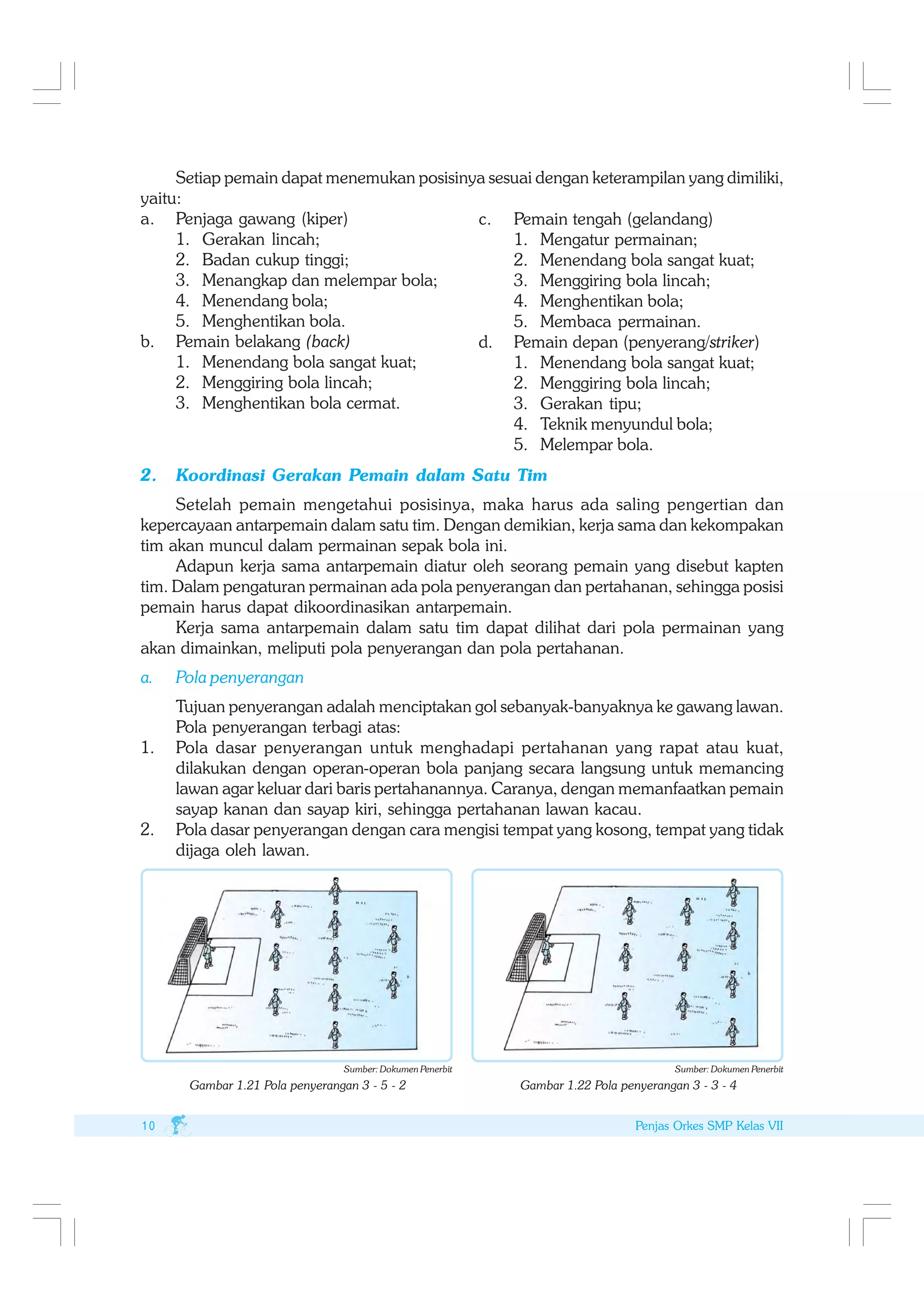 Pjok kelas 7. bab 1. permainan dan olahraga bola besar | PDF
