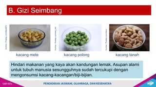 Pjok kelas 7 bab 10 pola makan sehat, bergizi, dan seimbang | PPTX