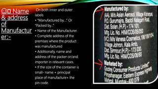 Packaging and labelling of cosmetics | PPTX