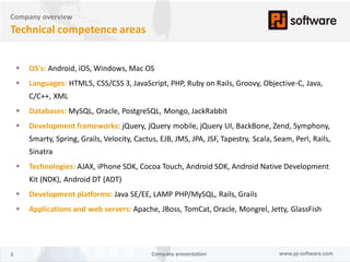 PJ Software Company Presentation | PPT