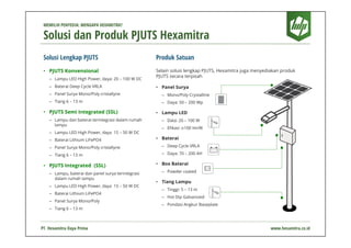 Penerangan Jalan Tenaga Surya | PDF