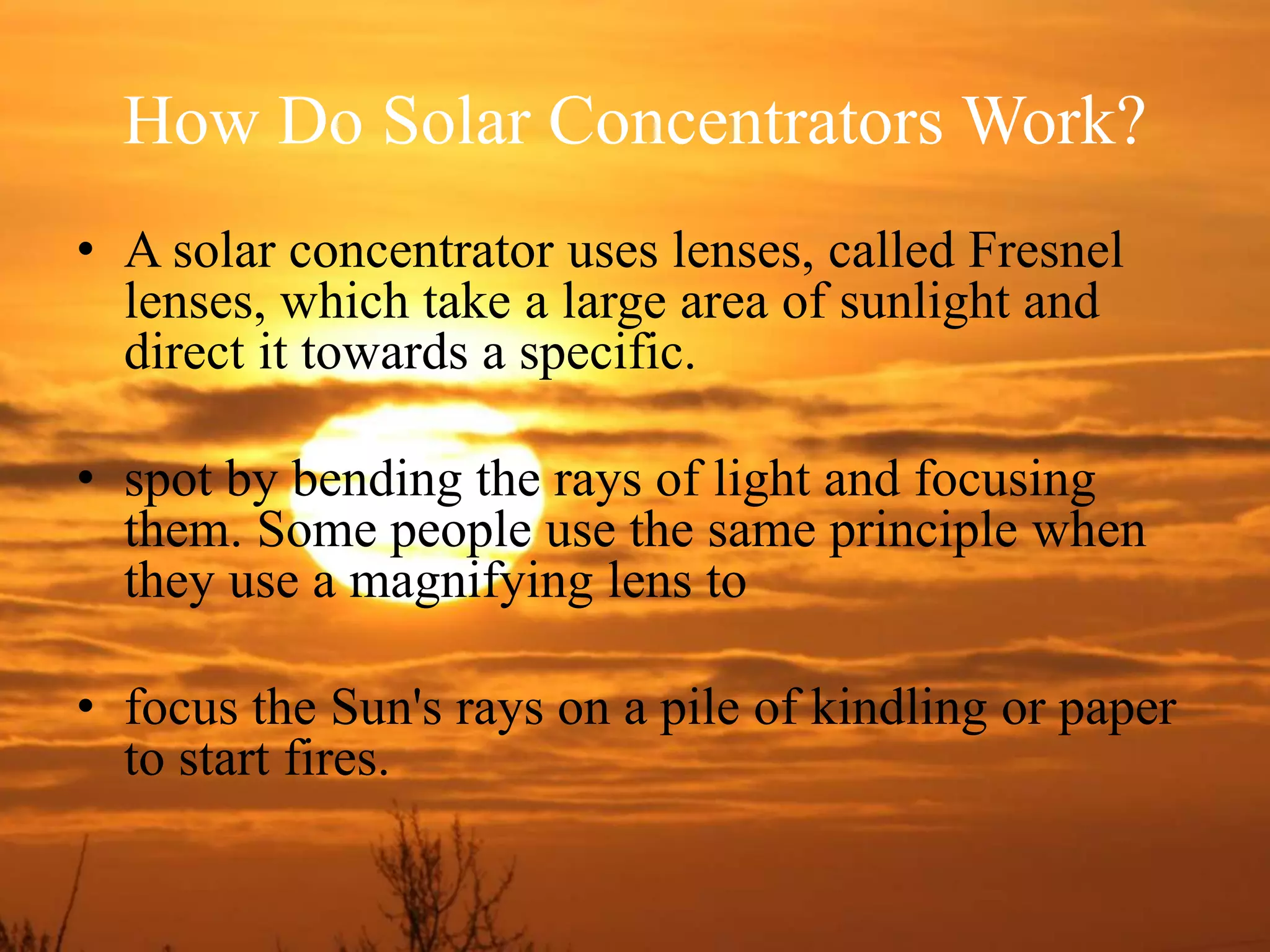 Solar concentrator | PPTX