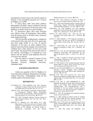 On First Record of a Trematode Parasite of Genus Pleorchis Railliet ...