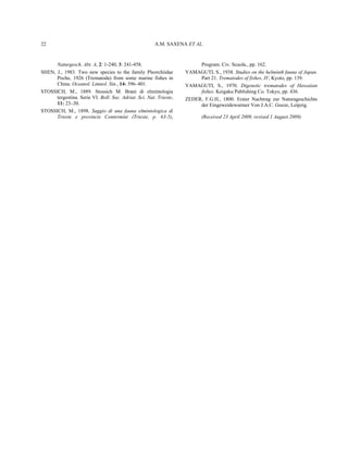 On First Record of a Trematode Parasite of Genus Pleorchis Railliet ...