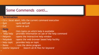 Basic matlab and matrix | PPTX