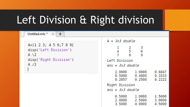 Basic Matlab And Matrix Ppt 