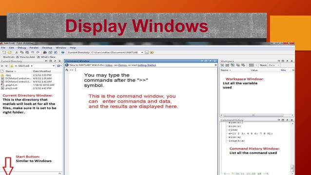 Basic matlab and matrix | PPTX | Computing | Technology & Computing