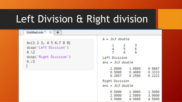 Basic matlab and matrix