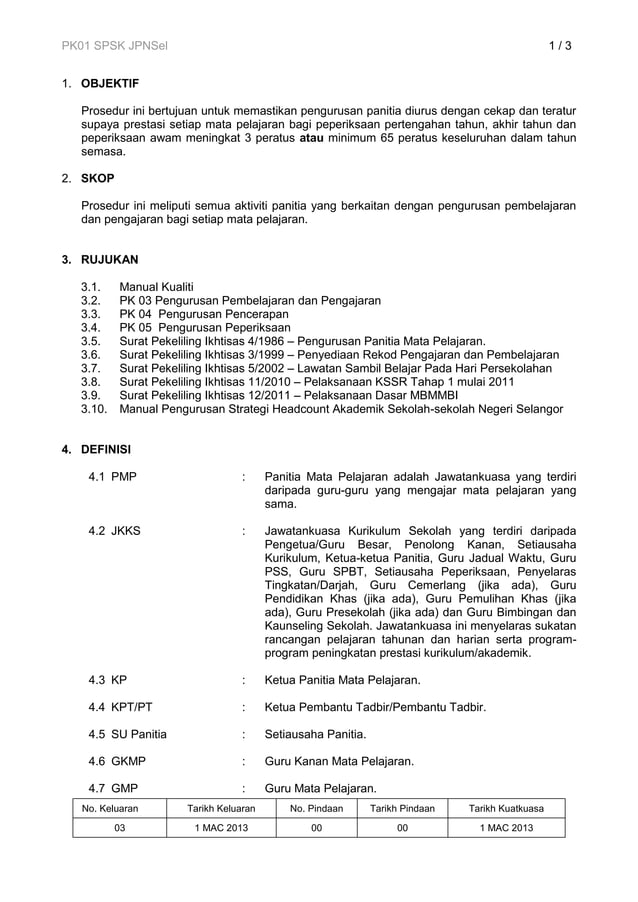 PANDUAN PENGURUSAN PANITIA PENGURUSAN DI SEKOLAH | PDF PANDUAN PENGURUSAN PANITIA PENGURUSAN DI SEKOLAH | PDF