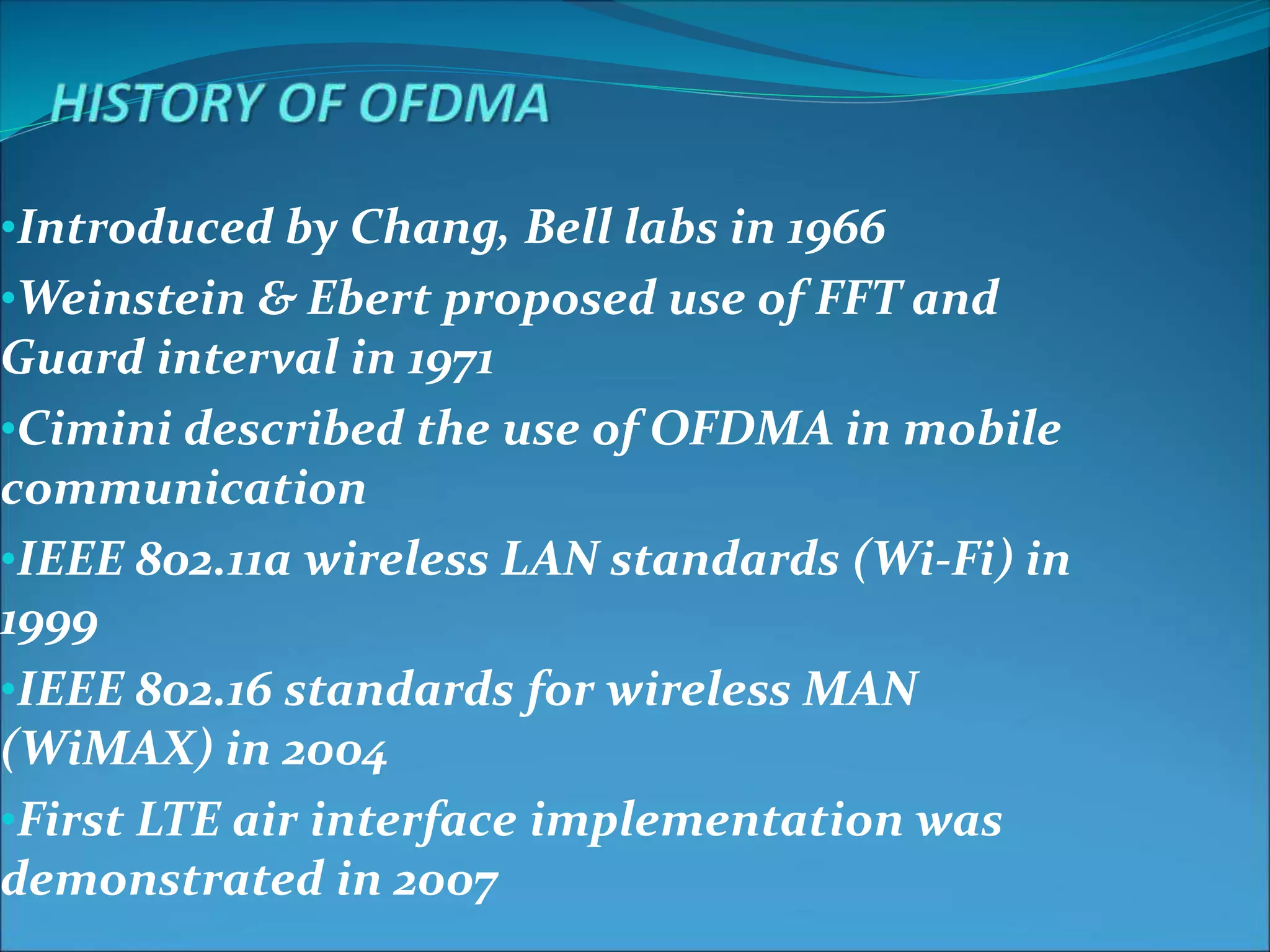 OFDMA - Orthogonal Frequency Division Multiple Access PPT by PREM KAMAL | PPT