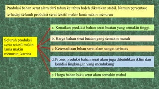 Pk7 kd 3.1. m1 Pengertian, jenis dan karateristik bahan serat alam dari ...