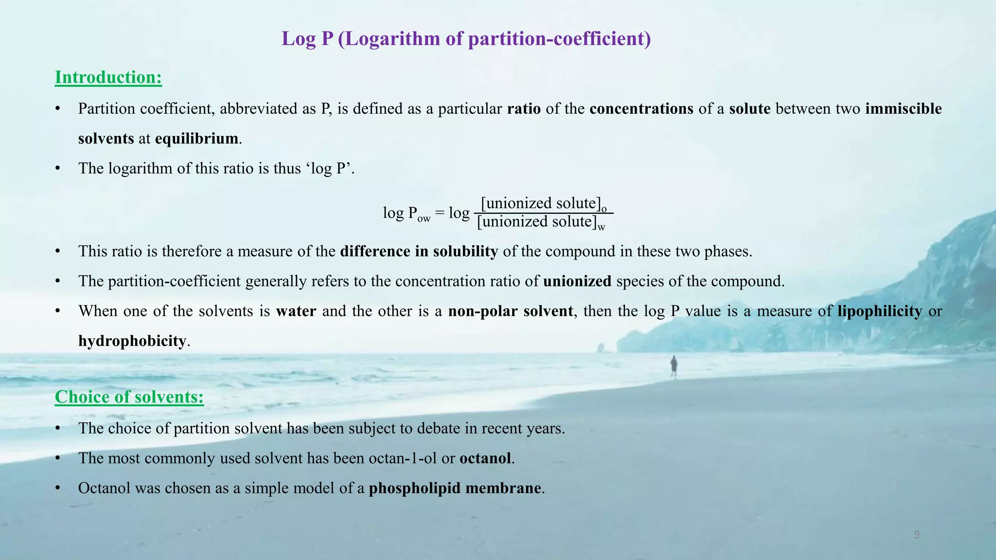 pKa and log p determination | PPTX