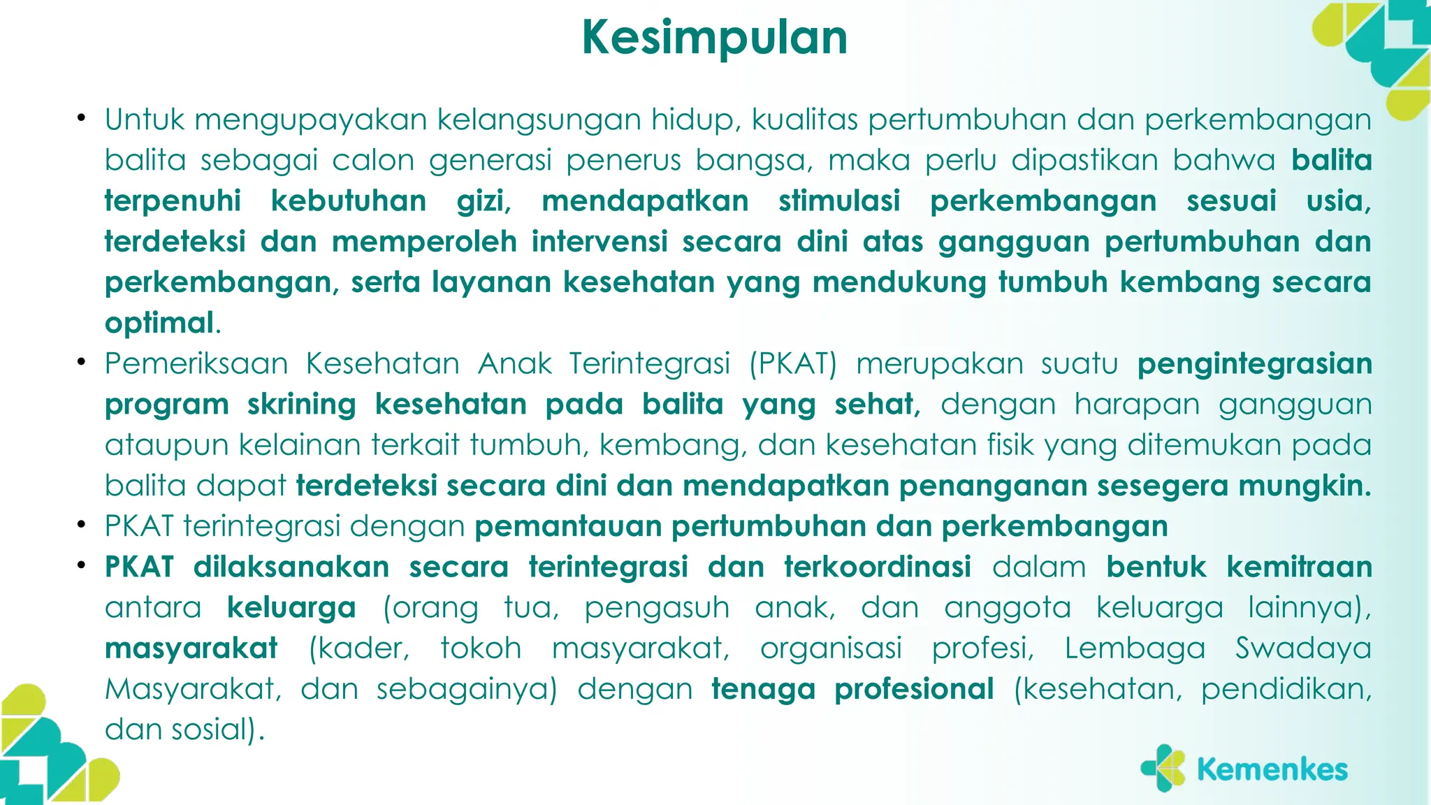 Pemeriksaan Kesehatan Anak Terintegrasi (PKAT) | PPTX