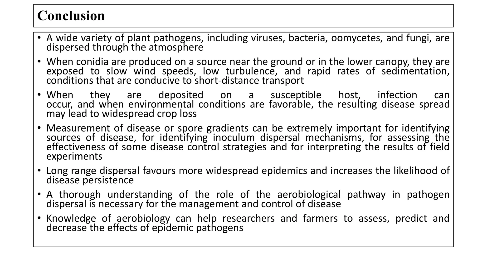 Aerobiology of Plant Pathogens........................pptx